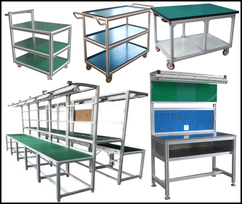 ESD Anti-Static Modular Workbench Conveyors Trolleys - Zapworx