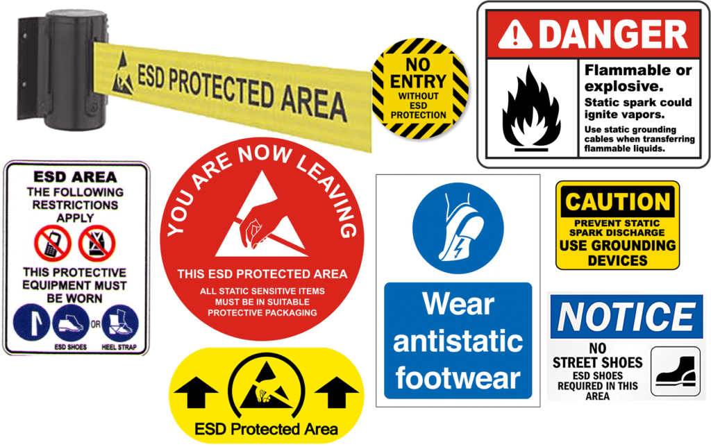 ESD Anti-Static Cleanroom Signage - Zapworx