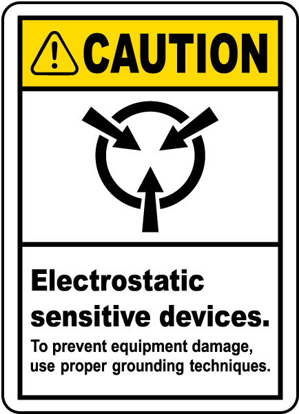 ESD Anti-Static Cleanroom Signage - Zapworx