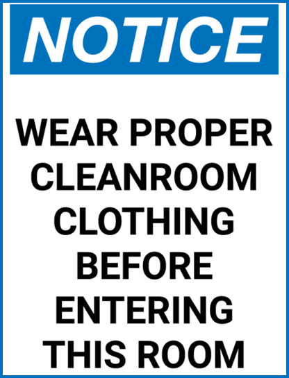 ESD Anti-Static Cleanroom Signage - Zapworx